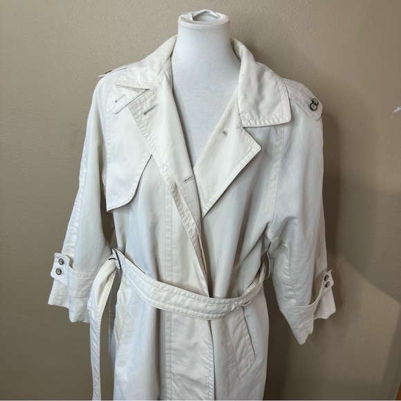 London Fog | Jackets & Coats | London Fog White Trench Coat With Floral ...